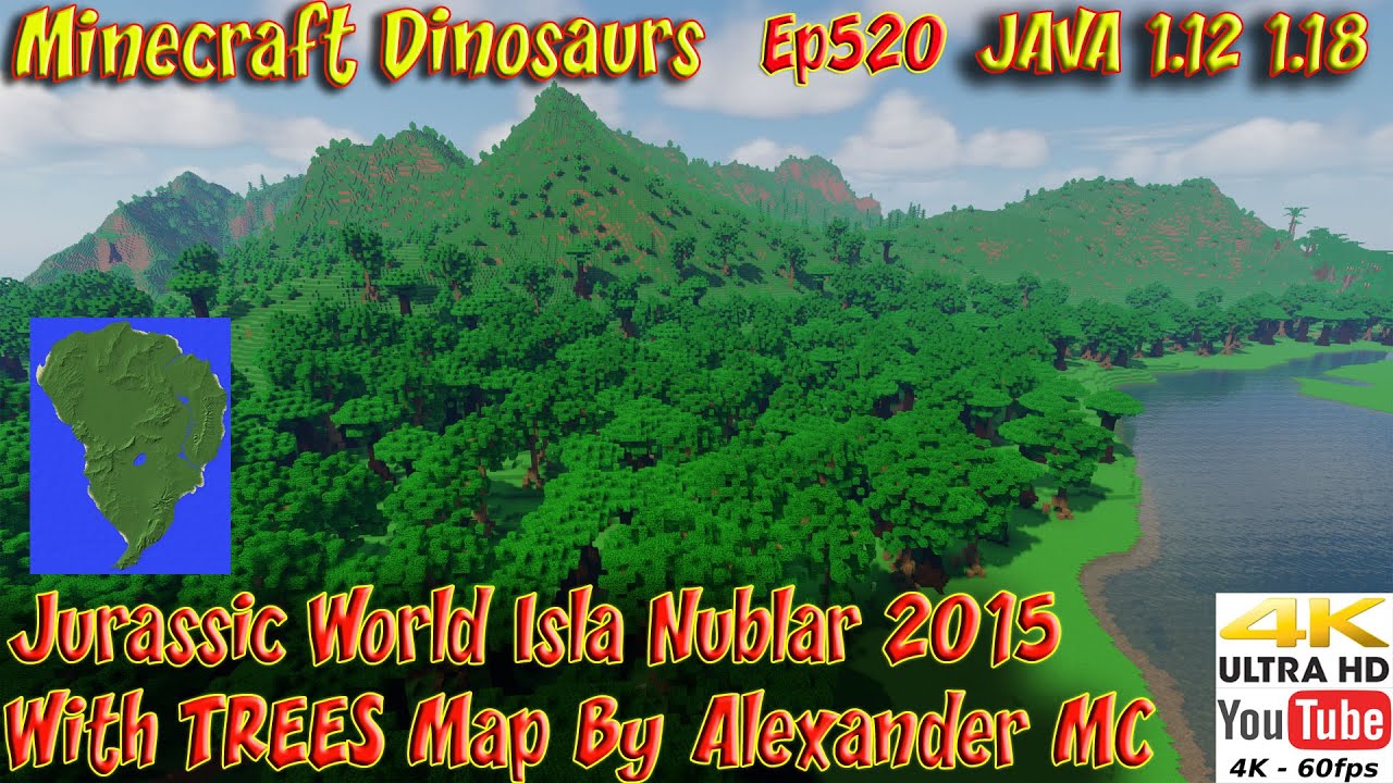 Jurassic World Isla Nublar 2015 Map with TREES by AlexanderMC 4K60FPS ...
