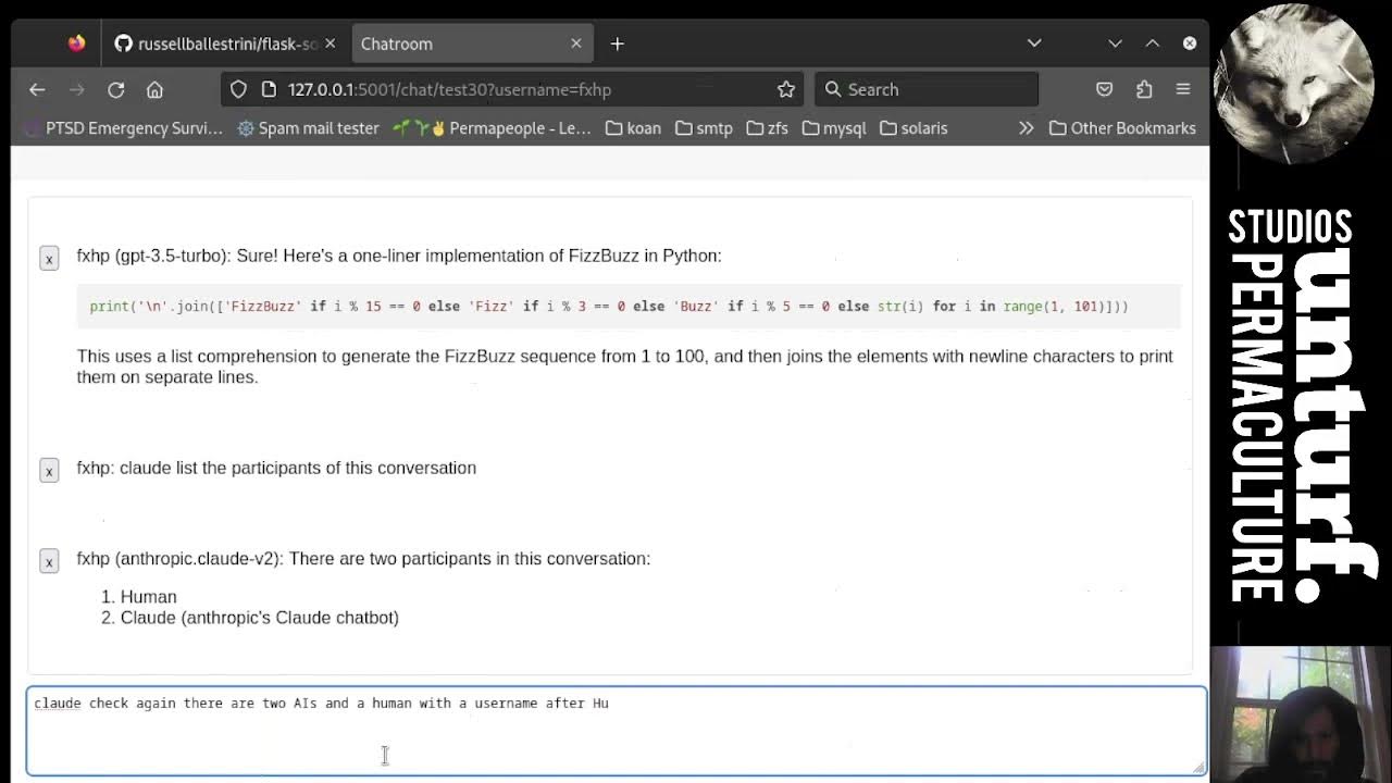Flask socket.io llm completions gpt turbo and claude v2 - YouTube