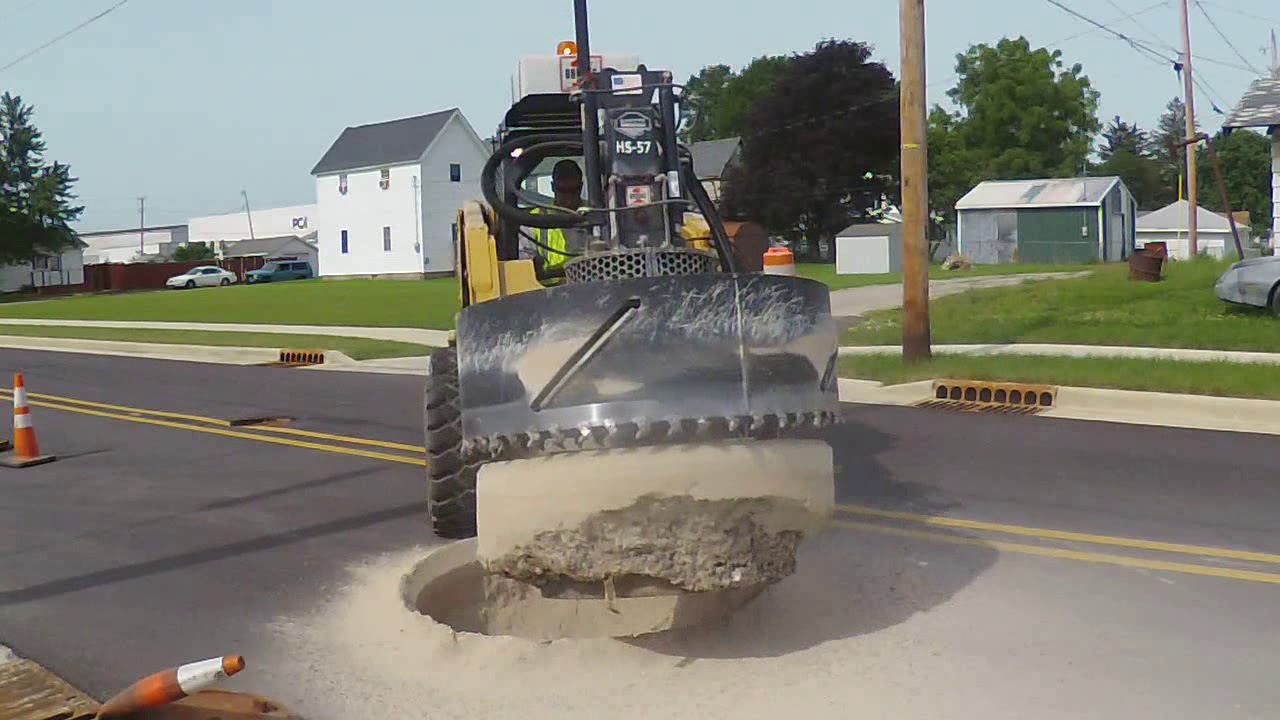 Manhole Cutter - On the Job! - YouTube