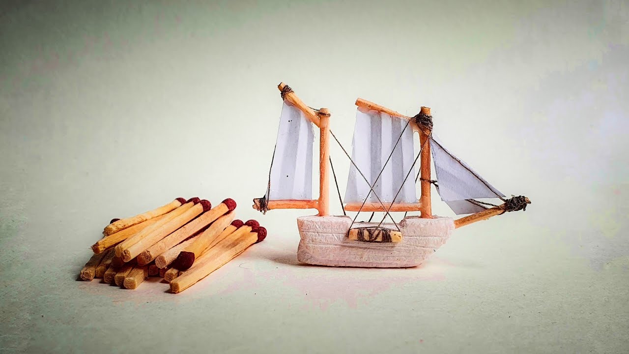 Pirates ship made from matchsticks, Tutorial | how to. - YouTube