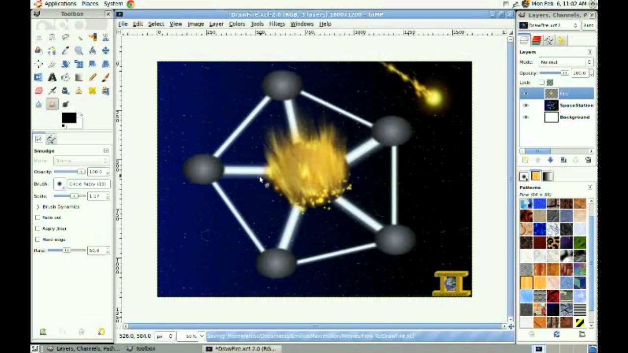 How To Draw Fire Using GIMP - YouTube
