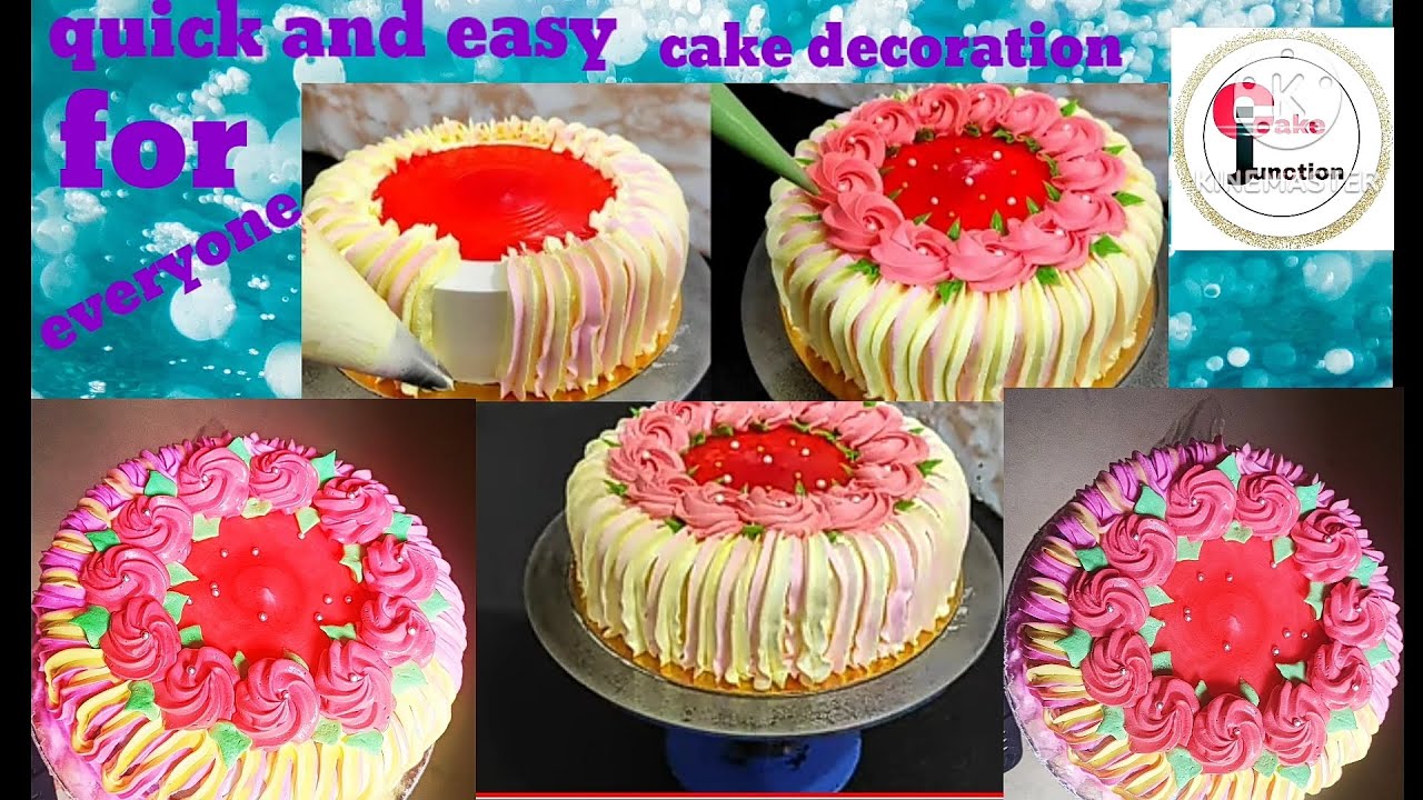 Birthday cake Next level quick & easy bute very beautiful design - YouTube