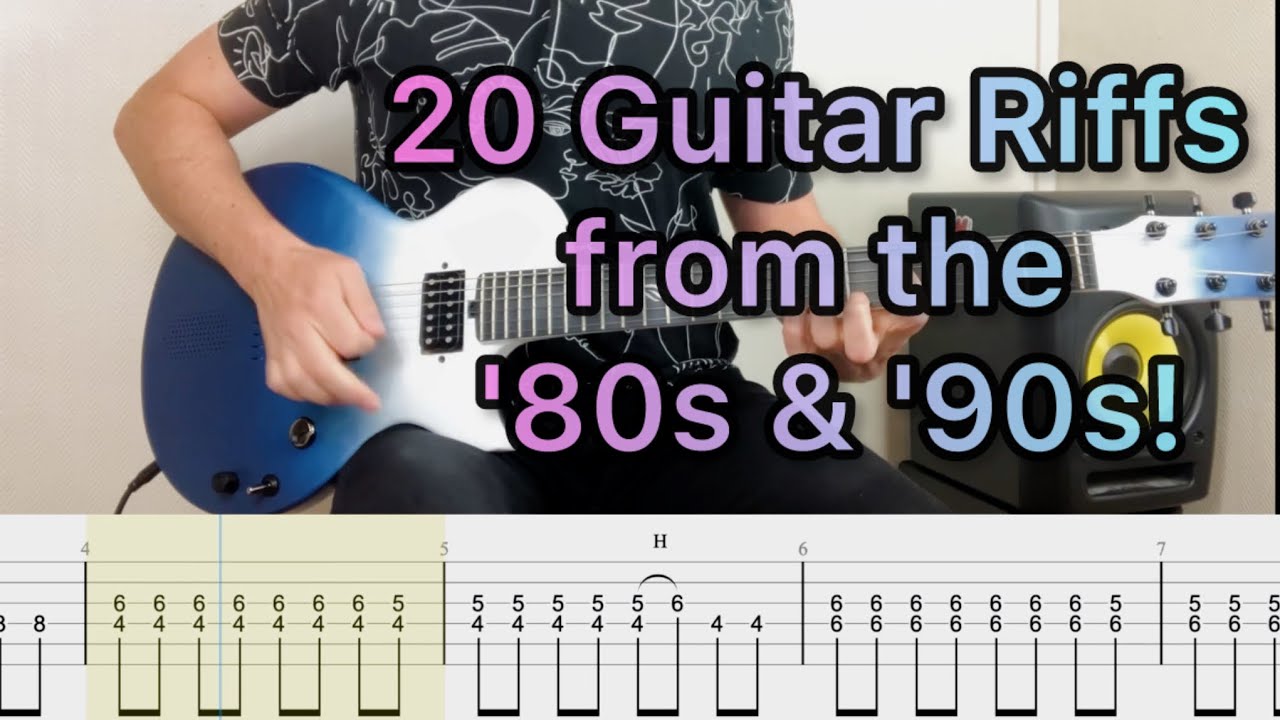 20 of The Best Guitar Riffs From the '80s & '90s with Tabs! - YouTube