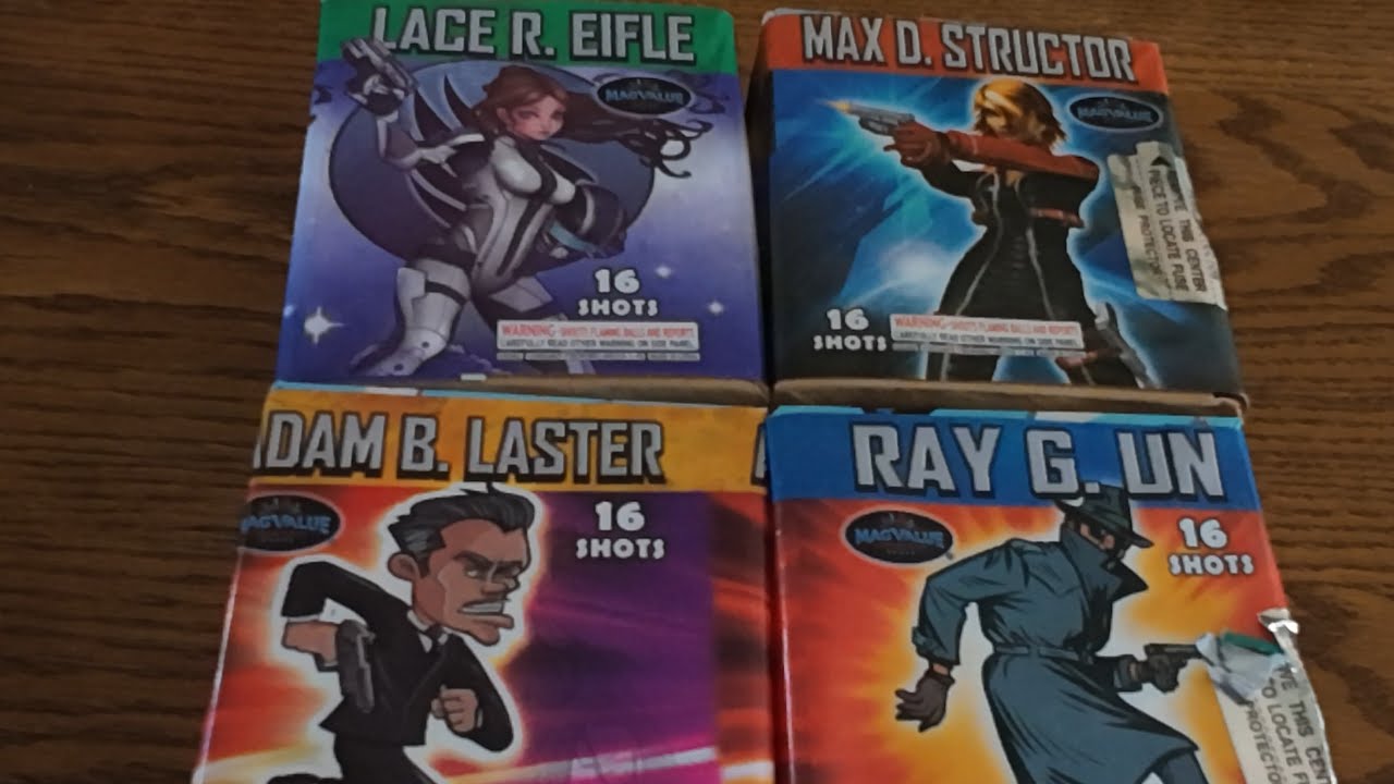 Spy Pack by Mag Value, 4 16s 200g cakes by Magnus Fireworks - YouTube