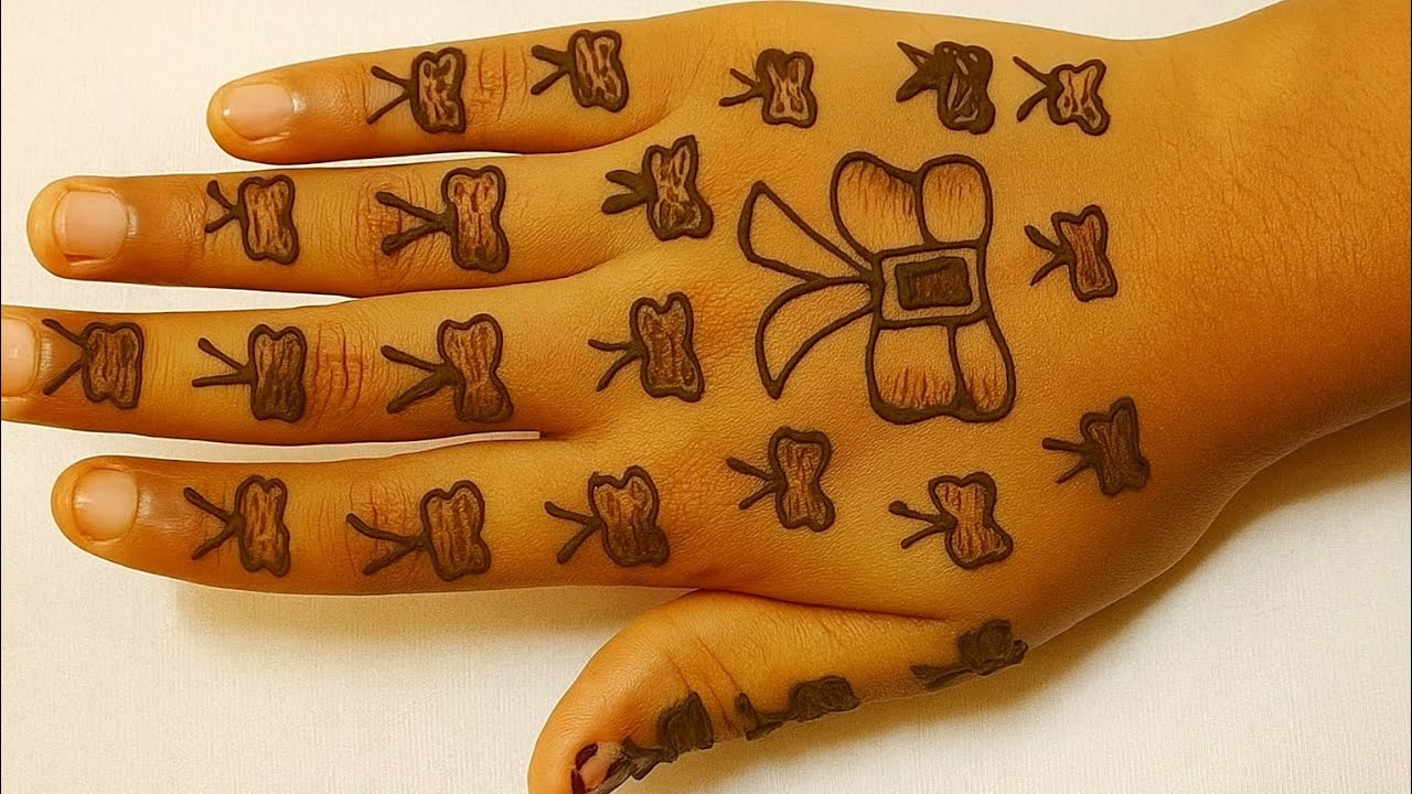 Cute bow mehndi designs#viral #mehndi https://youtube.com ...