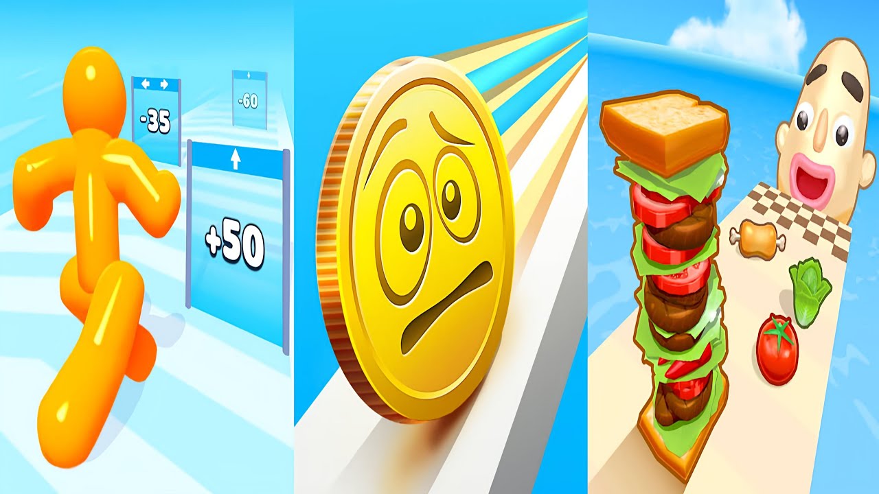 Sandwich Runner 🆚 Tall Man Run 🆚 Coin Rush - YouTube