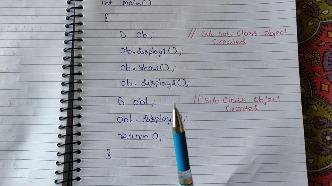 Explain Hybrid inheritance Syntax with program example | C++ OOPs tutorials in Hindi - 69 - YouTube