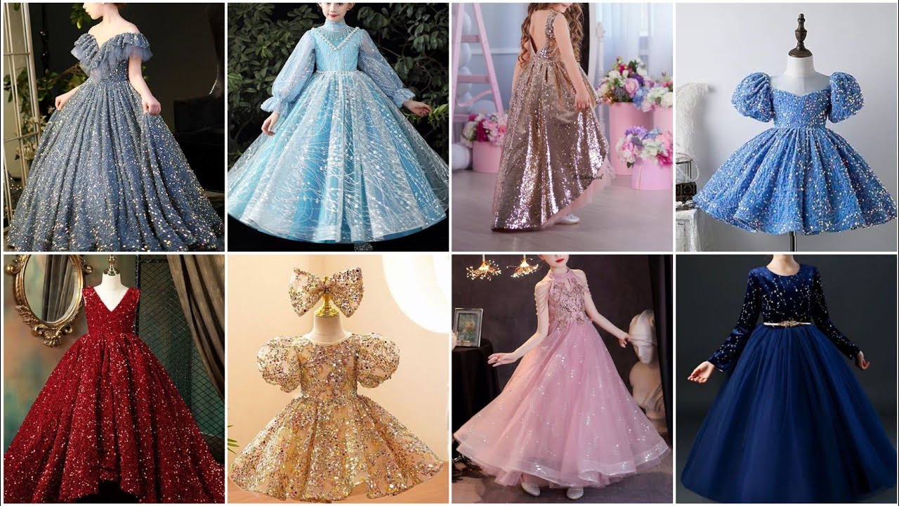 Beautiful And Cute Baby Girls Sparkle Dressess👗/Kids Girl Glittery Gown ...