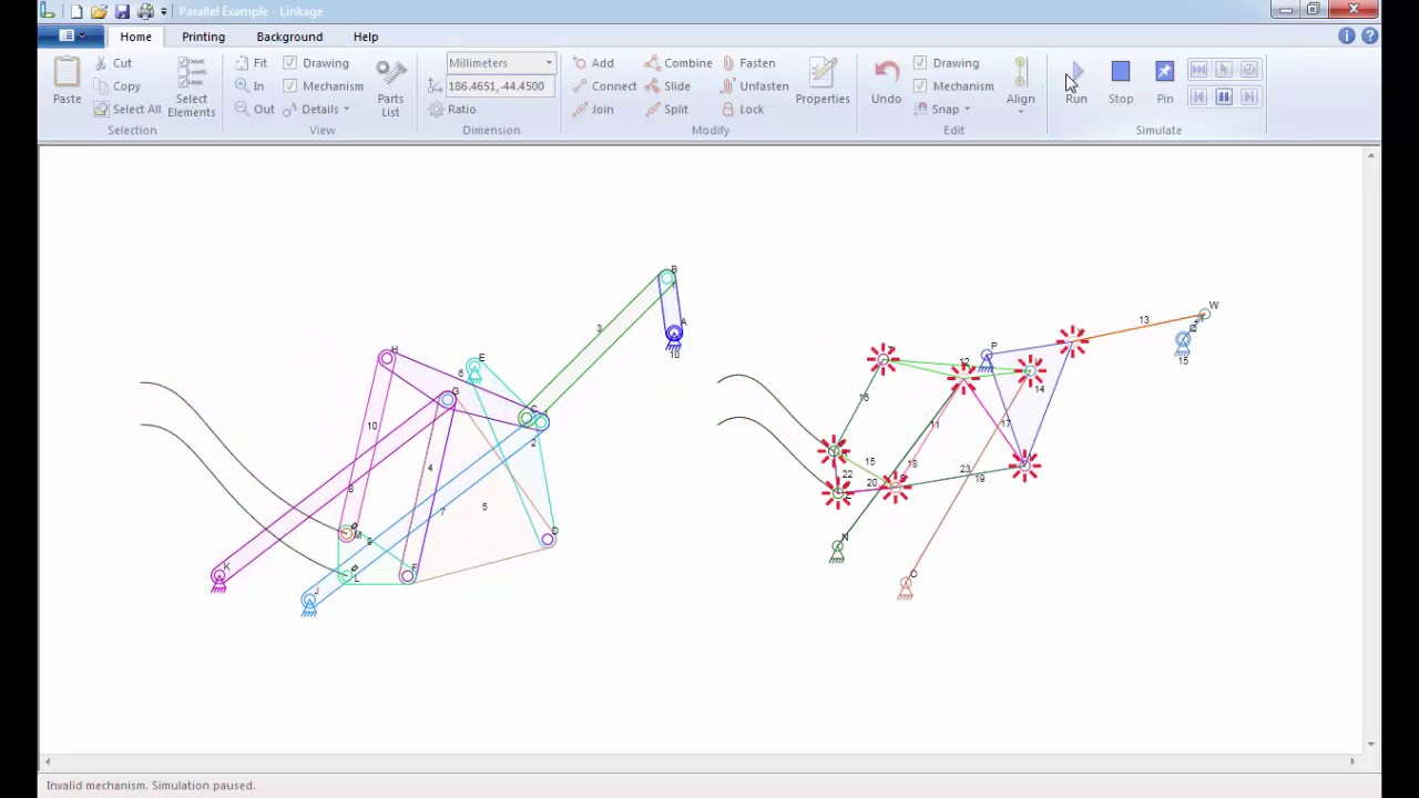 Linkage Tutorial 7| parallel lifing and moving mechanism | mô phỏng cơ ...