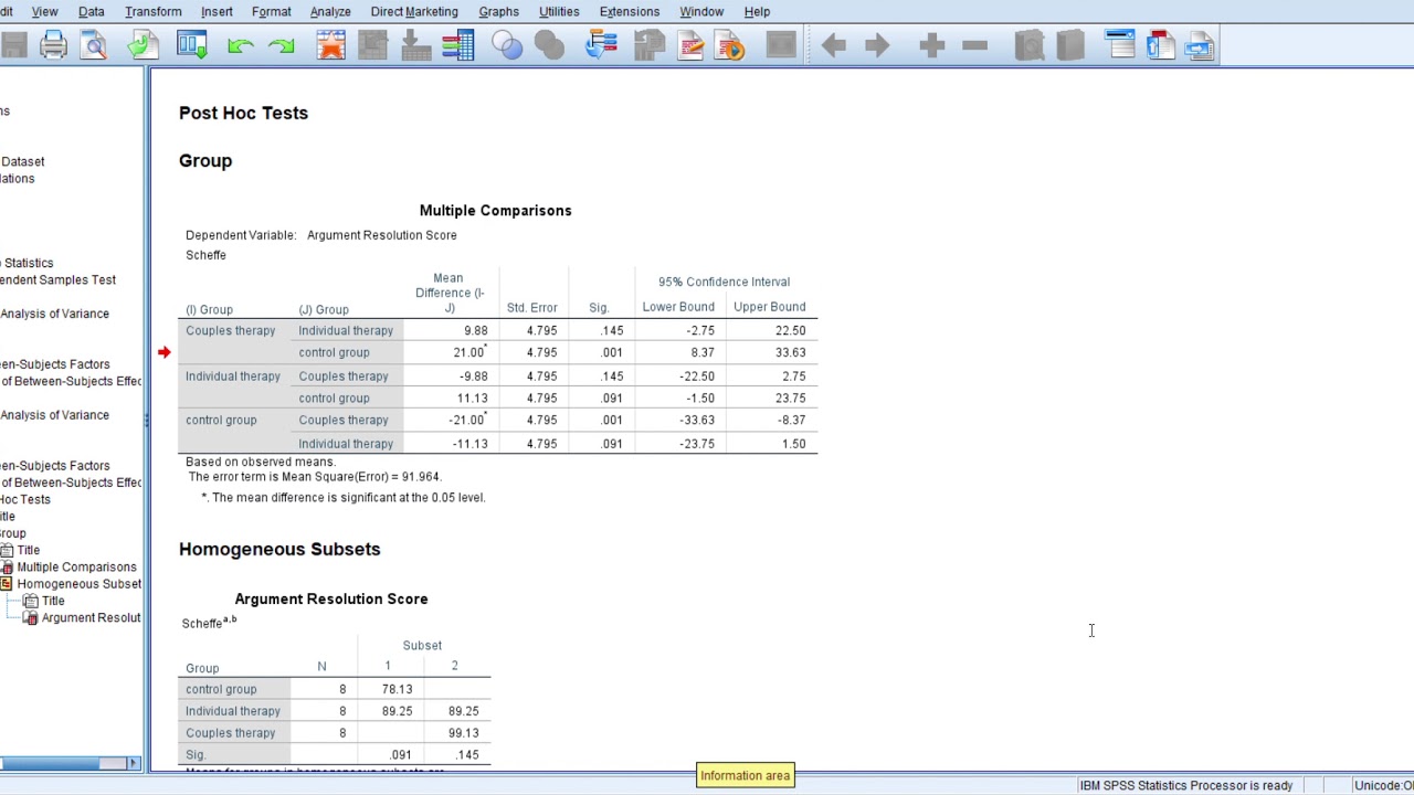 Writing Results for Post hoc tests - YouTube