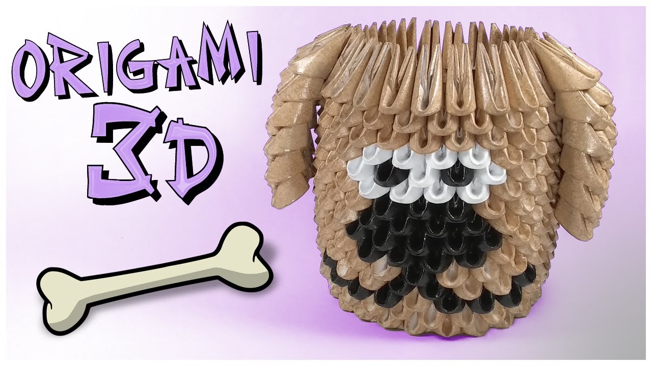 Origami 3D Perro 🐶 3D Origami Dog 🦴 Tutorial PASO A PASO 🐾 - YouTube