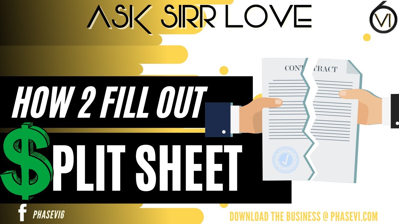 What is A Split Sheet & How To Fill It Out. - YouTube
