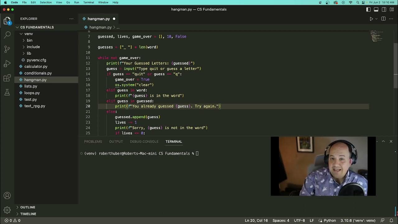 Creating a Simple Hangman Game - YouTube