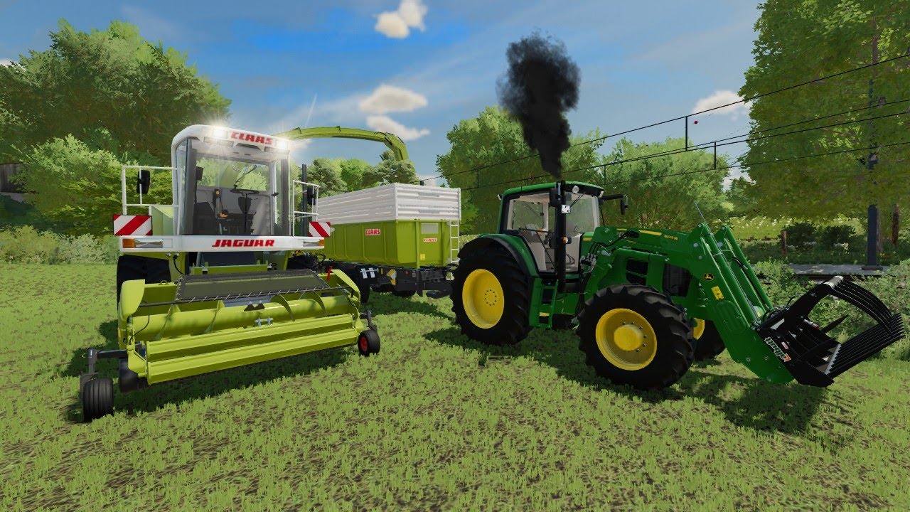 Hauling grass to the John Deer silage pit | Farming Simulator (DEEP ...