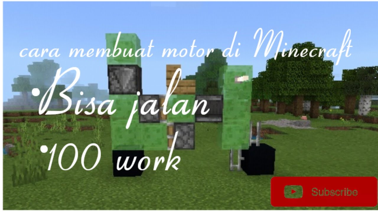 Cara membuat motor di Minecraft bisa jalan - YouTube