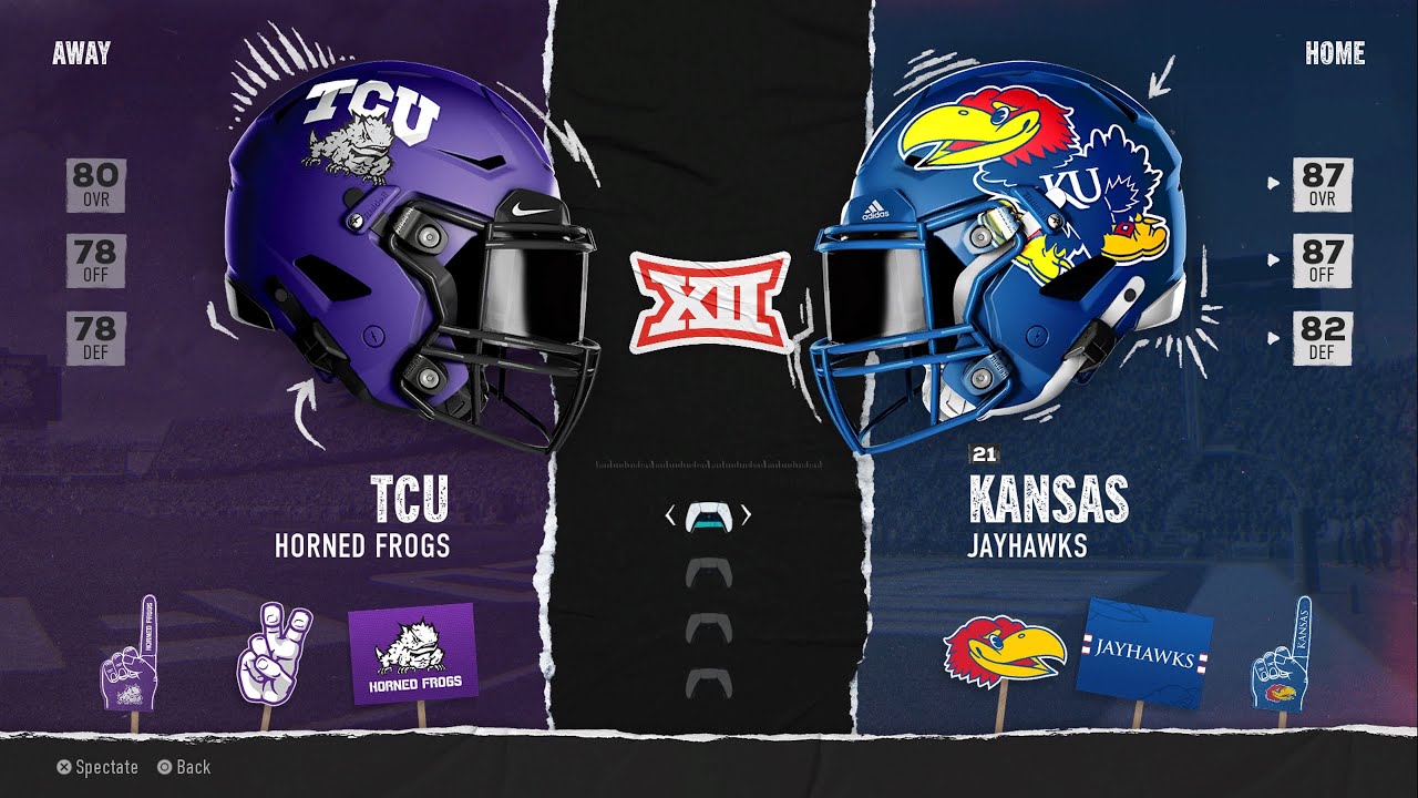 TCU vs Kansas Week 5 Simulation 2024 Season - College football 25 - YouTube