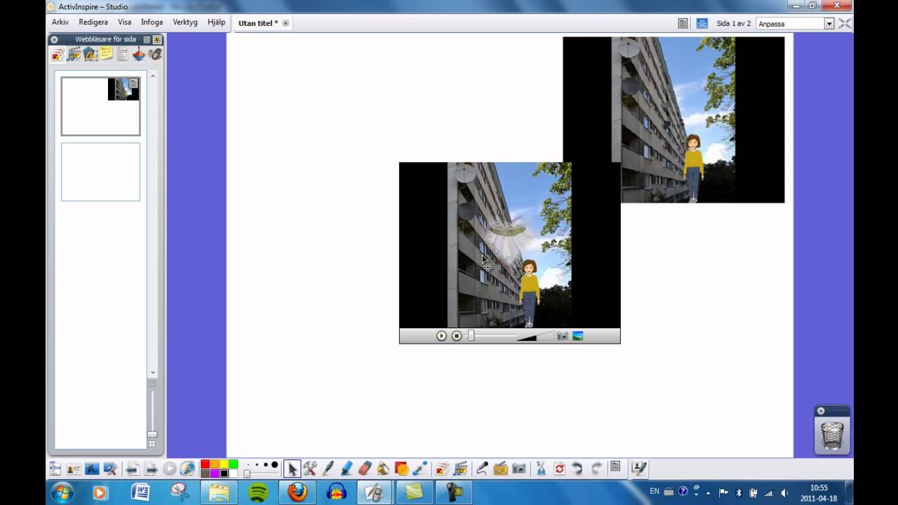 Infoga media i ActivInspire Studio - YouTube