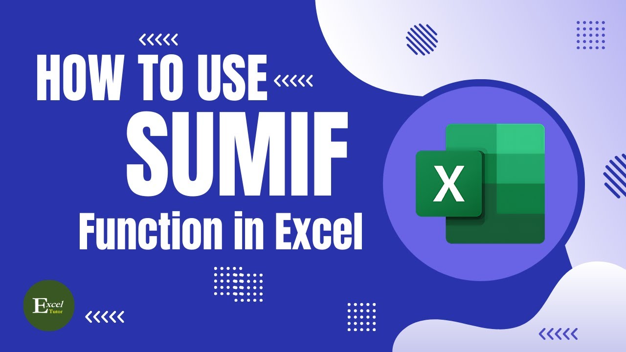 How To Use SUMIF Function In Excel YouTube how-to-use-sumif-function-in-excel-youtube