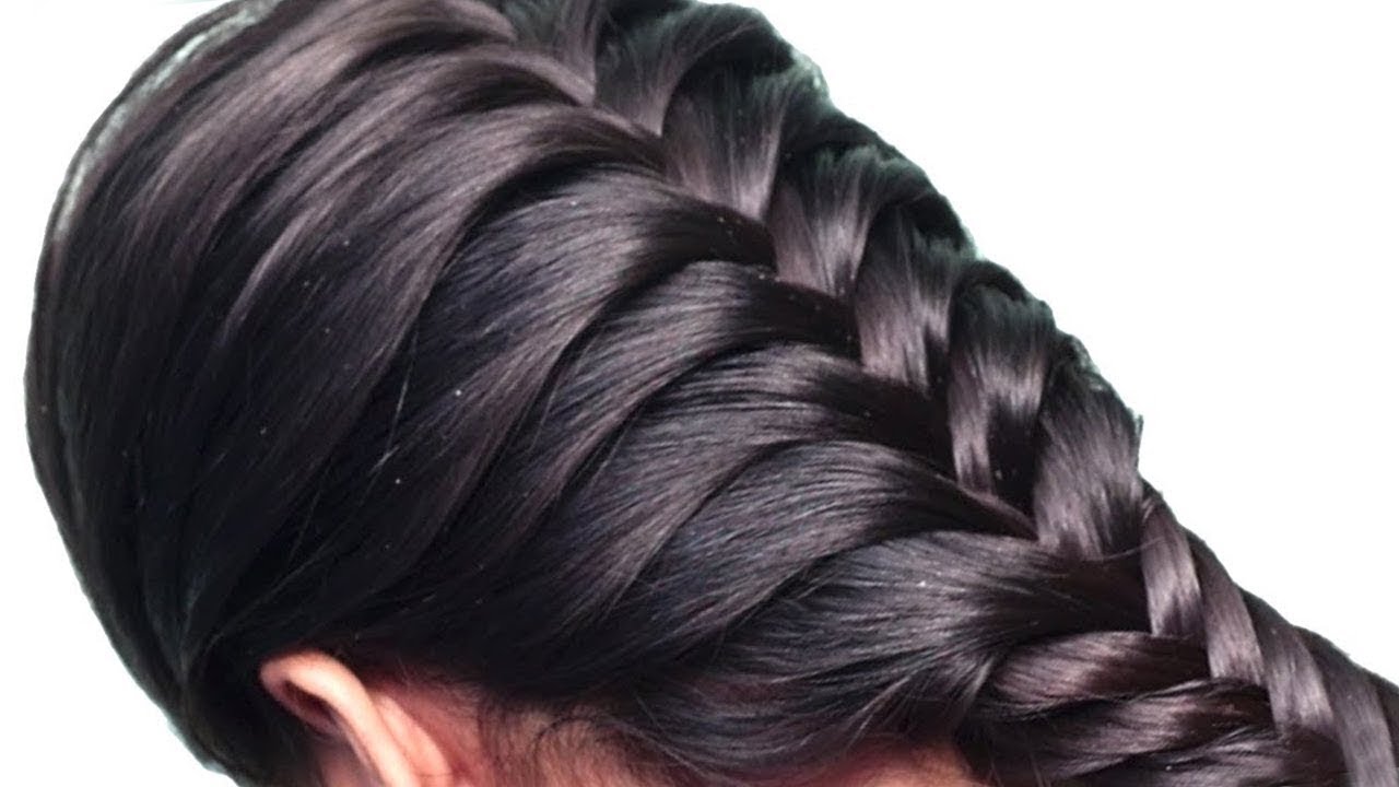 French Hair Style | How to Do Easy French Braid Hair Style with Puff ...