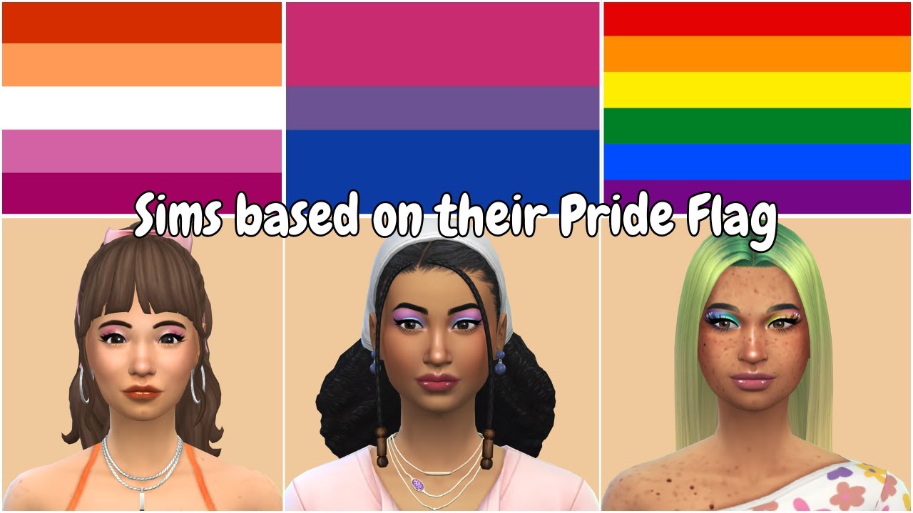 creating sims based on their PRIDE flags // The Sims 4 Speed CAS - YouTube