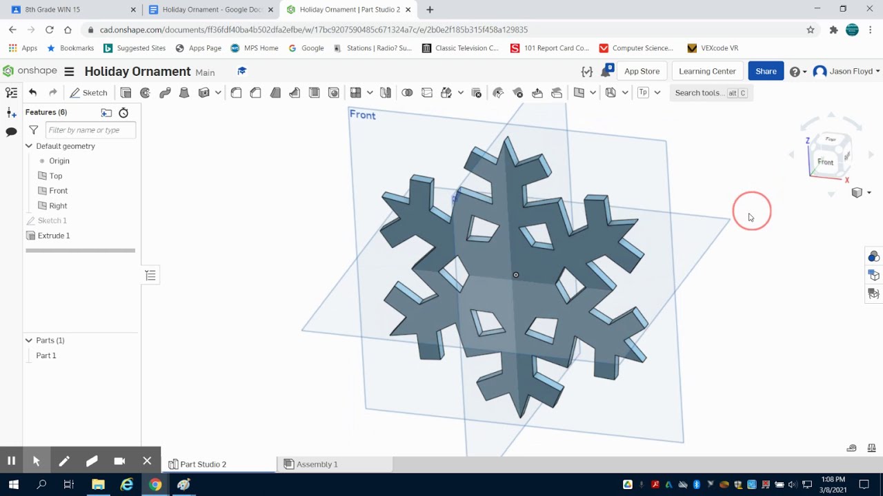 Holiday Ornament Design Overview & Tutorial Onshape PLTW - YouTube