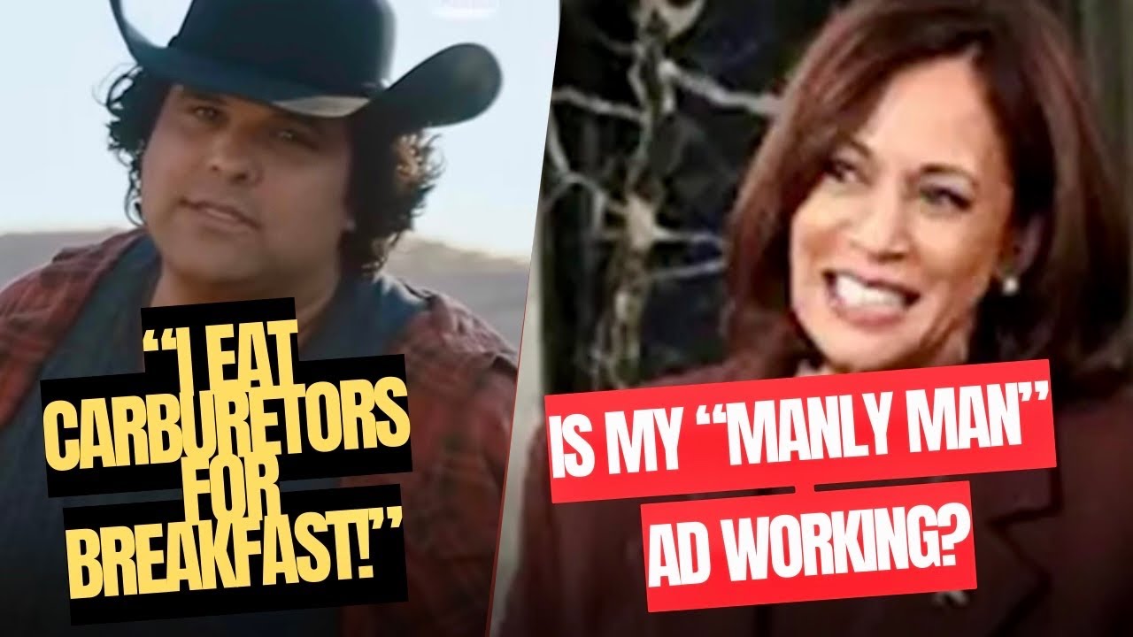 Kamala’s Cringe Ad For “Manly Men” : Reaction - YouTube