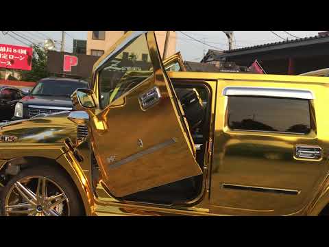 Gold hummer h2 - YouTube