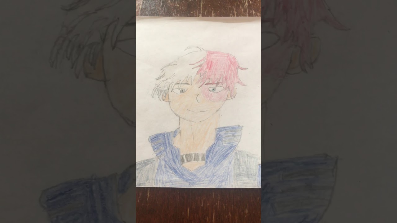 I drew todoroki from MHA Leon Drawing soon - YouTube