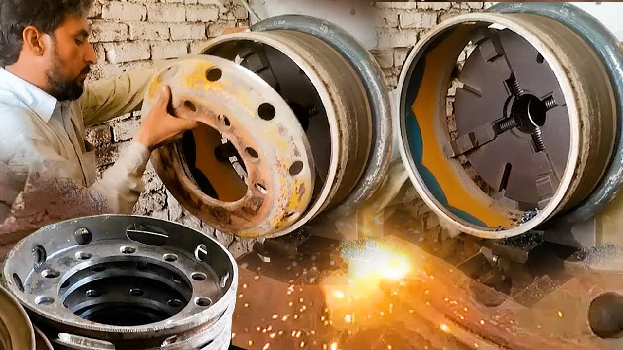 How to Replace Truck Tire Broken Rim Plate | Rim plate replacement ...
