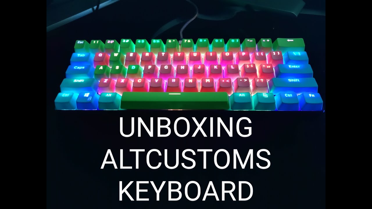 Unboxing altcustoms keyboard - YouTube