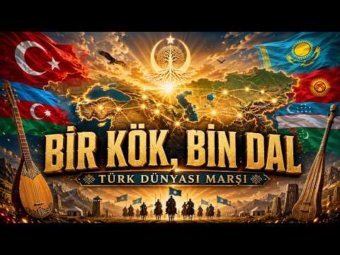BİR KÖK, BİN DAL | Türk Dünyası Marşı 🇹🇷🇦🇿🇰🇿🇰🇬🇺🇿🇹🇲 | Tüyleri Diken Diken Eden Destansı Marş