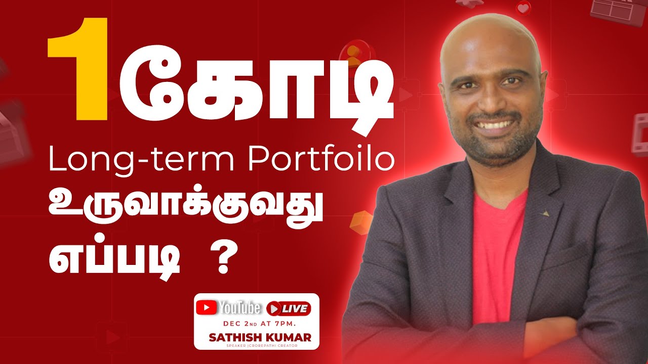How to make 1 crore stock Portfolio ? | Youtube Live | sathish speaks ...