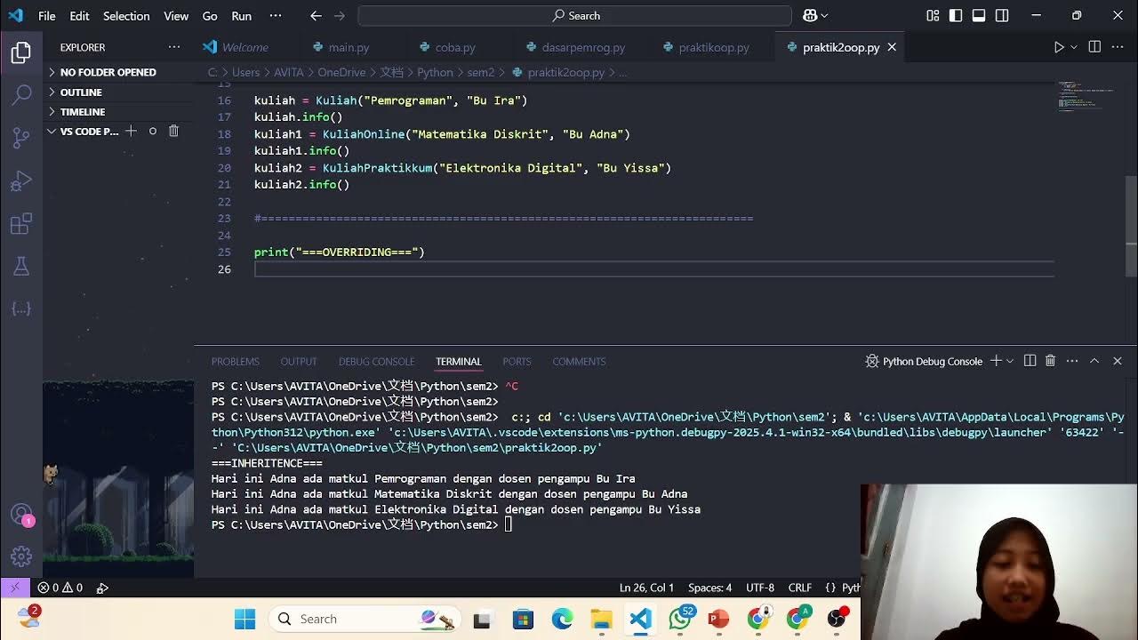 Python OOP || Inheritence, Overriding, Multiple, Multilevel, MRO, dan Polimorfisme - YouTube