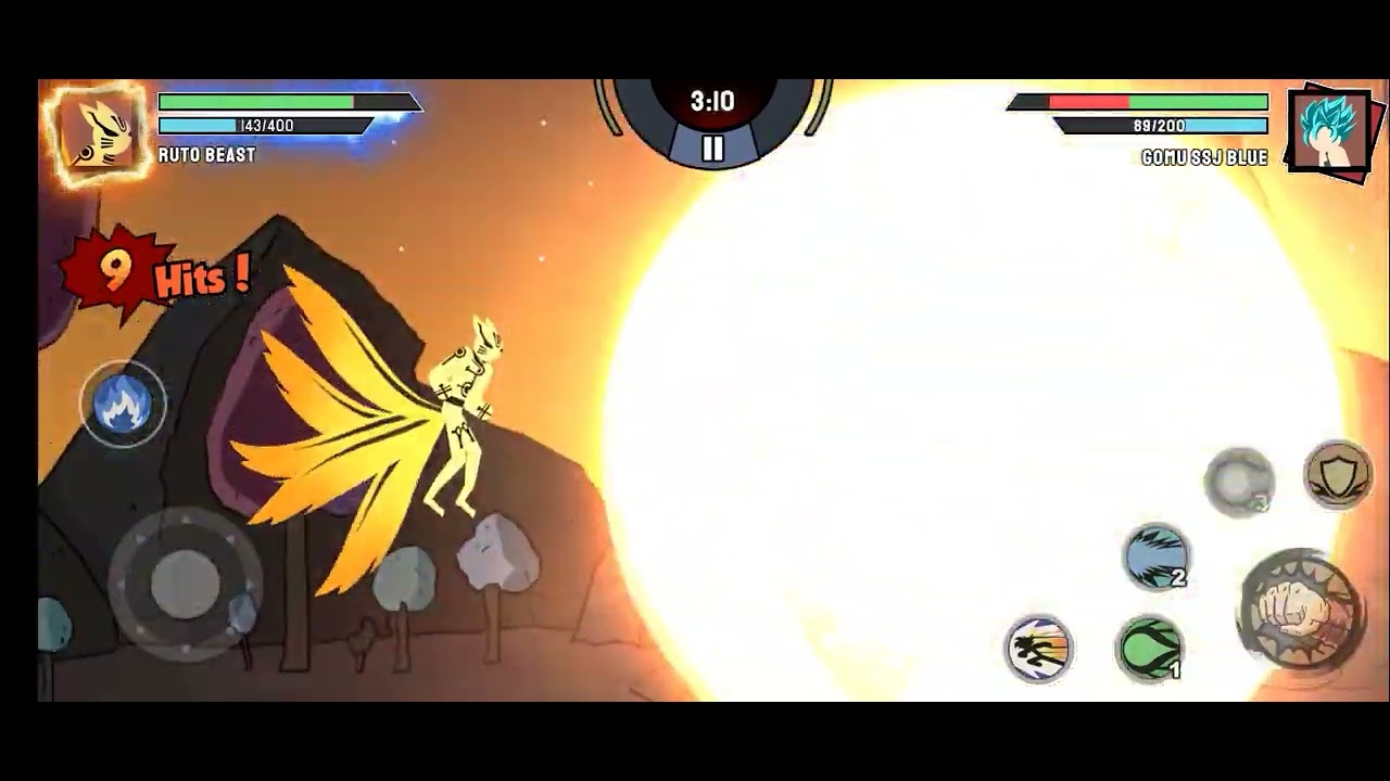 Ruto Beast Vs Gomu SSJBLUE - Hard Mode - Stickman Warriors: Super ...