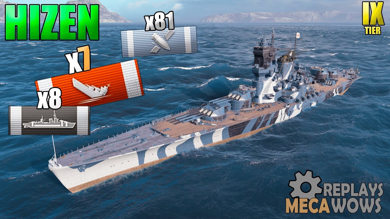 BattleShip Hizen 7 Kills Coop Battle | World of Warships - YouTube