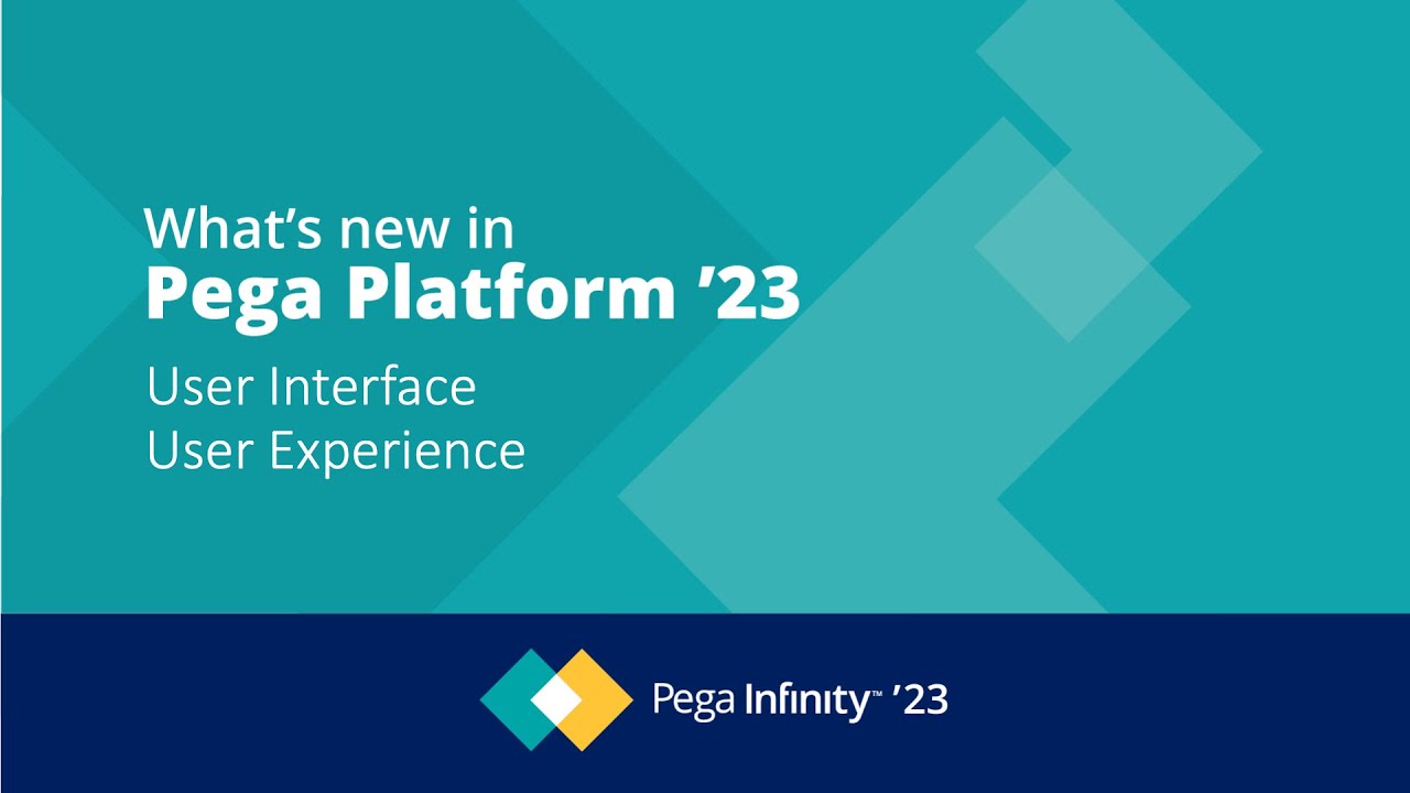 Pega Infinity '23 Update: What's New in UI/UX - YouTube