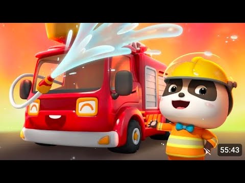 Baby Panda's Rescue Mission | Firefighter Rescue Team | Baby Panda fire ...