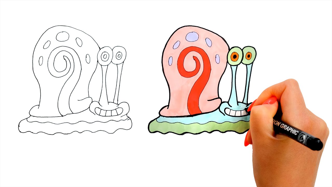 How to Draw Gary the Snail | SpongeBob SquarePants - YouTube