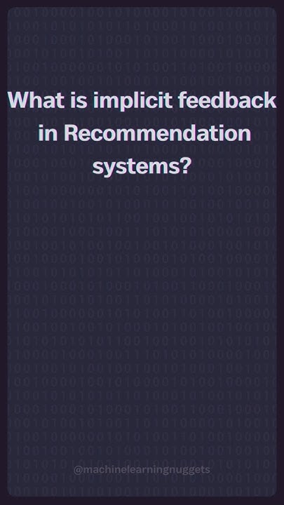 Implicit feedback in Recommendation System #machinelearning #datascience #ai #shorts - YouTube