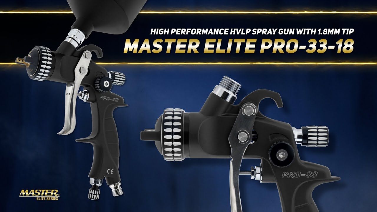 Master Elite PRO-33-18 - High Performance HVLP Spray Gun - YouTube