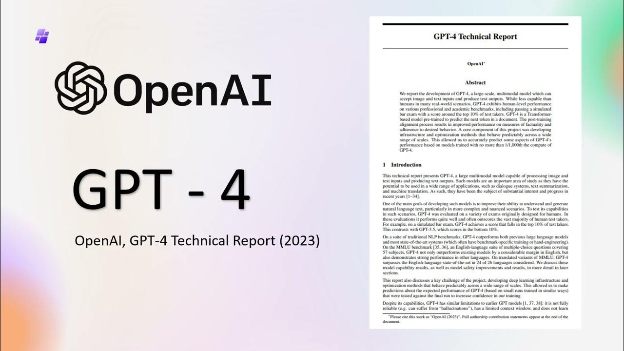 GPT-4 Technical Report - Paper Review - YouTube