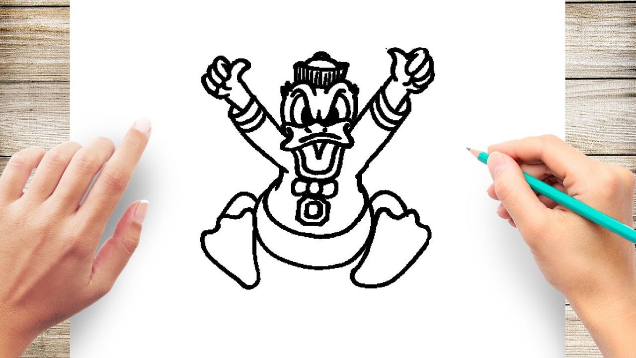 How to Draw Donald Duck Mad - YouTube