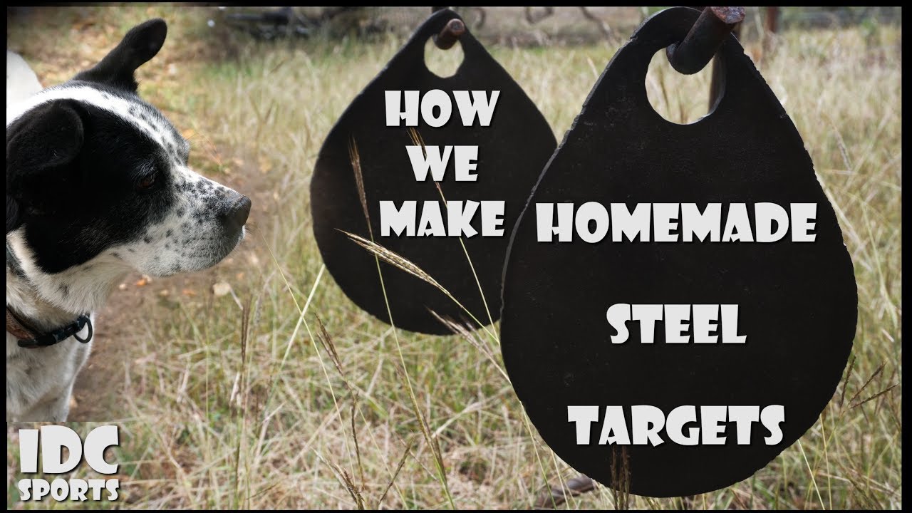 Welding home made steel targets to shoot long range 22 with kids - YouTube