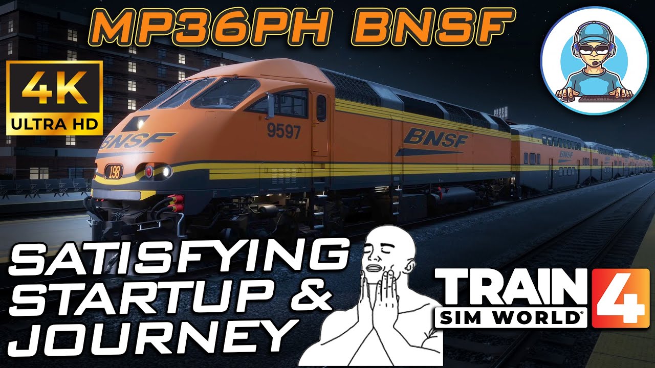 Journey MetroLink Passenger Train using BNSF EMD MP36PH-3C BNSF Livery - YouTube