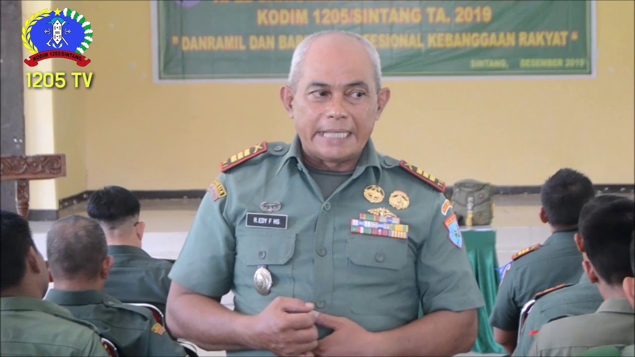 APEL DANRAMIL BABINSA KODIM SINTANG TA. 2019 - YouTube