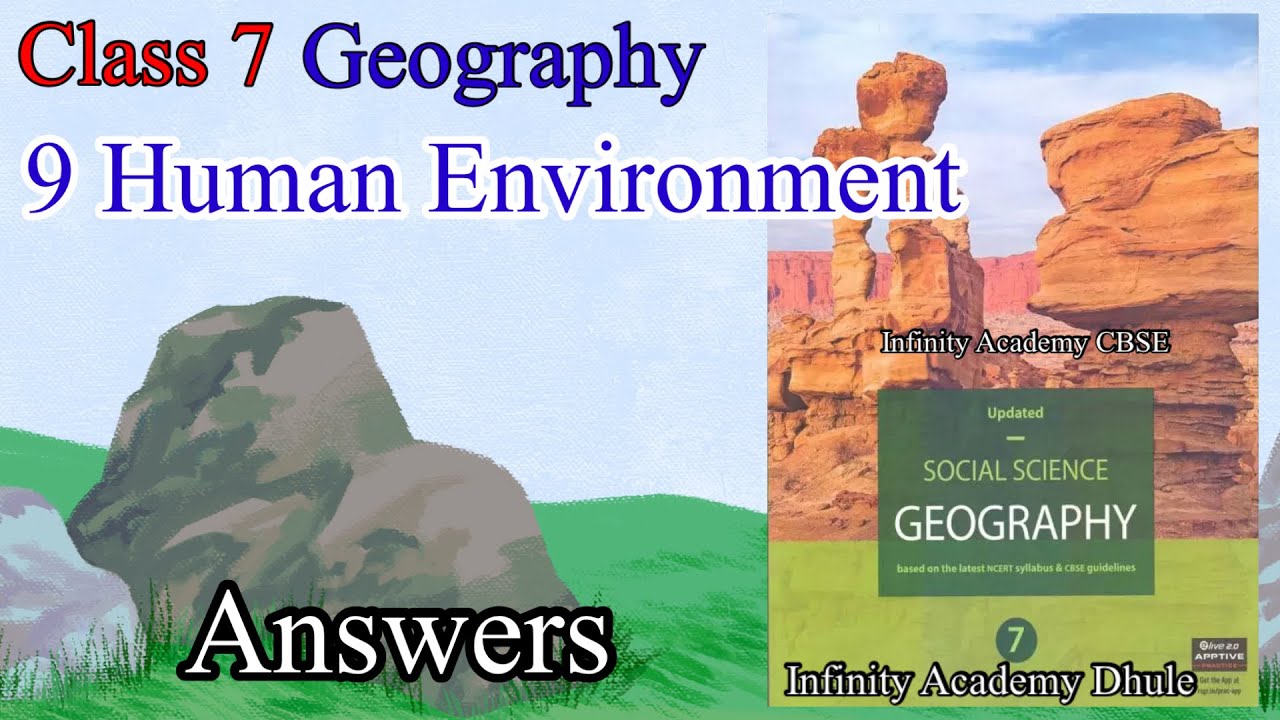 9 Human Environment Answers Geography class 7 standard #cbse #social ...