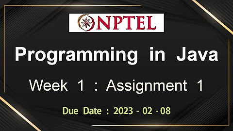 Programming in Java | Jan - 2023 | NPTEL - By Prof. Debasis Samanta - IIT Kharagpur - YouTube