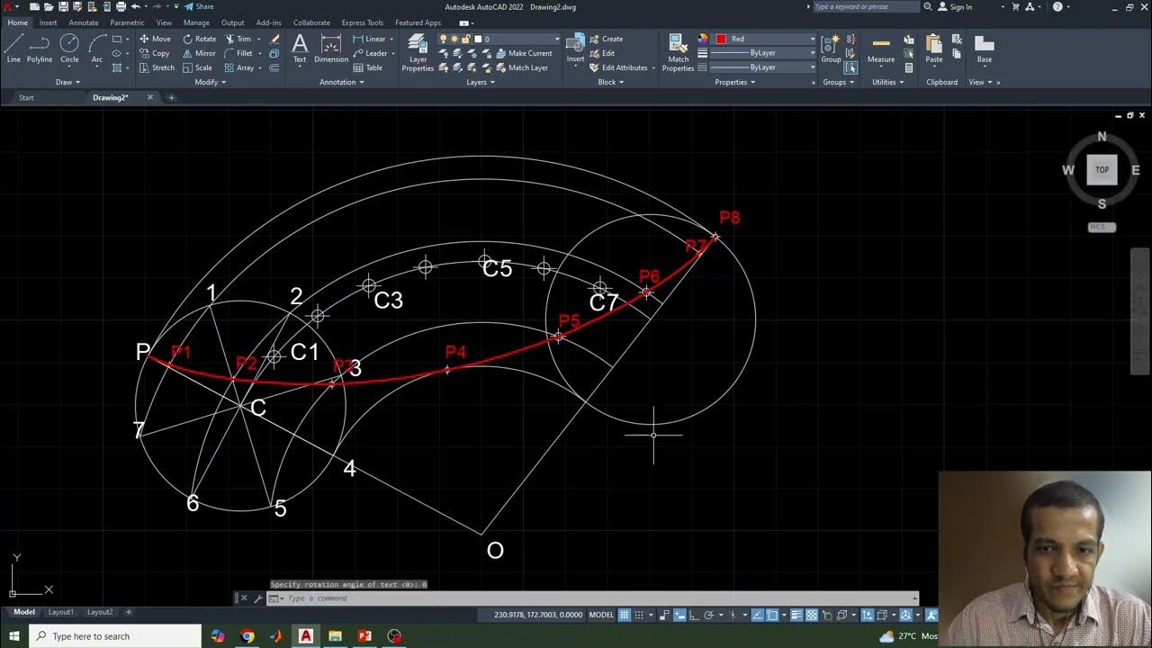 Lecture 5 How to draw Hypocycloid#Normal & Tangent#AutoCAD - YouTube