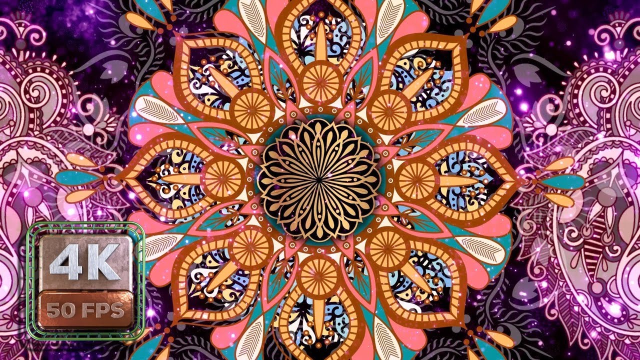 4K 50 FPS MANDALA LUXURY MOTION BACKGROUND - YouTube