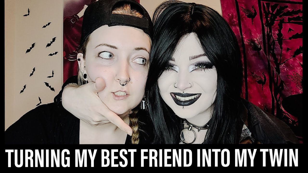 GOTH MAKEOVER: Turning My Best Friend Into My Twin - YouTube
